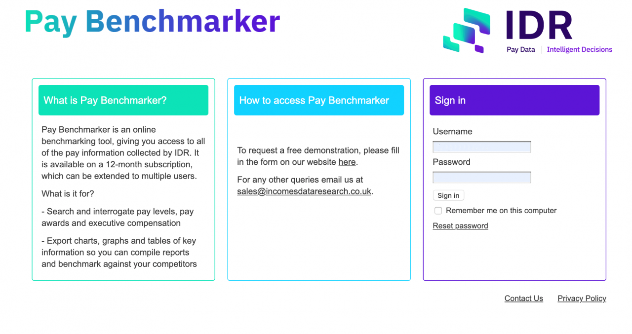 Pay Benchmarker demo video